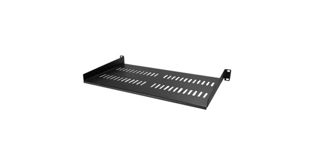 StarTech.com 1U Vented Server Rack Cabinet Shelf - Fixed 10in Deep ...