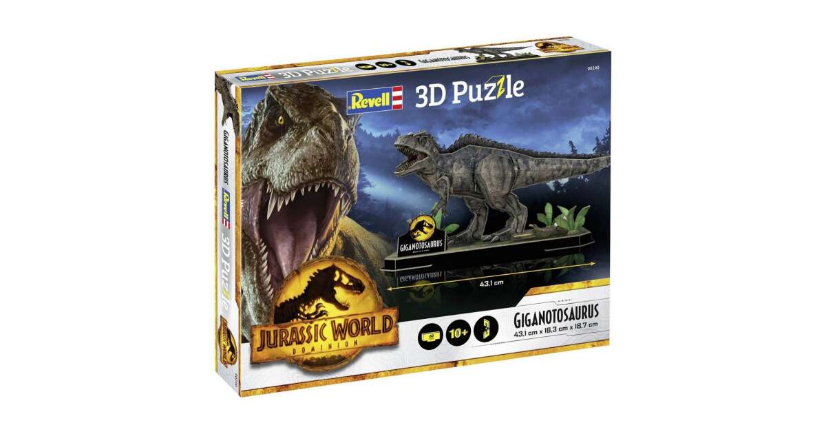 Jurassic World Dominion Giganotosaurus 60 db-os 3D puzzle 43,1 cm ...