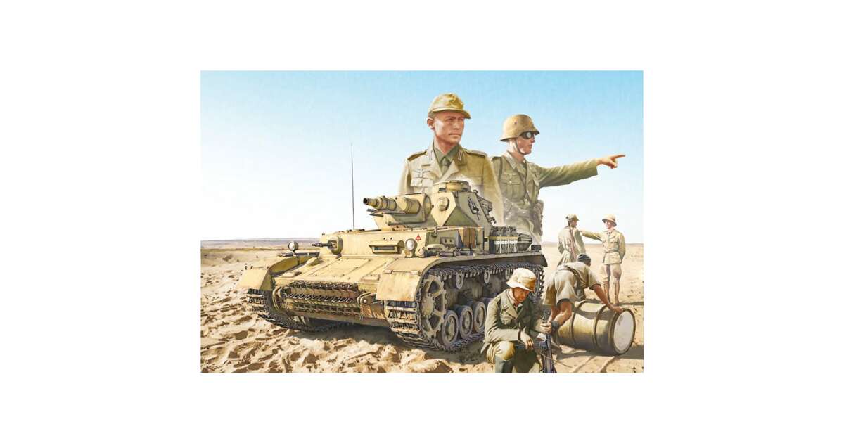 Italeri Pz.Kpfw.IV F1/F2 /G With Afrika Korps Infantry tank műanyag ...