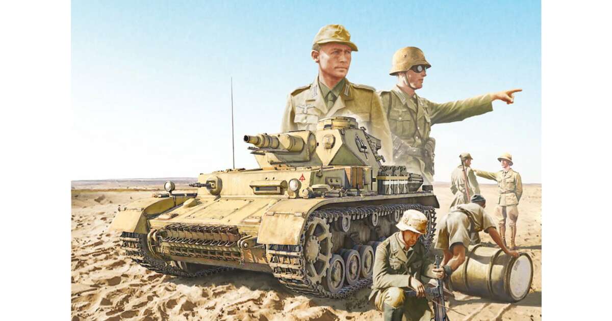 Italeri Pz.Kpfw.IV F1/F2 /G With Afrika Korps Infantry tank műanyag ...