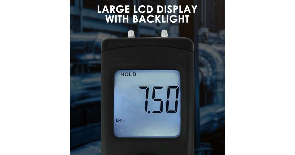 Manometru digital profesional tip U, manometru portabil pentru vid aer ...