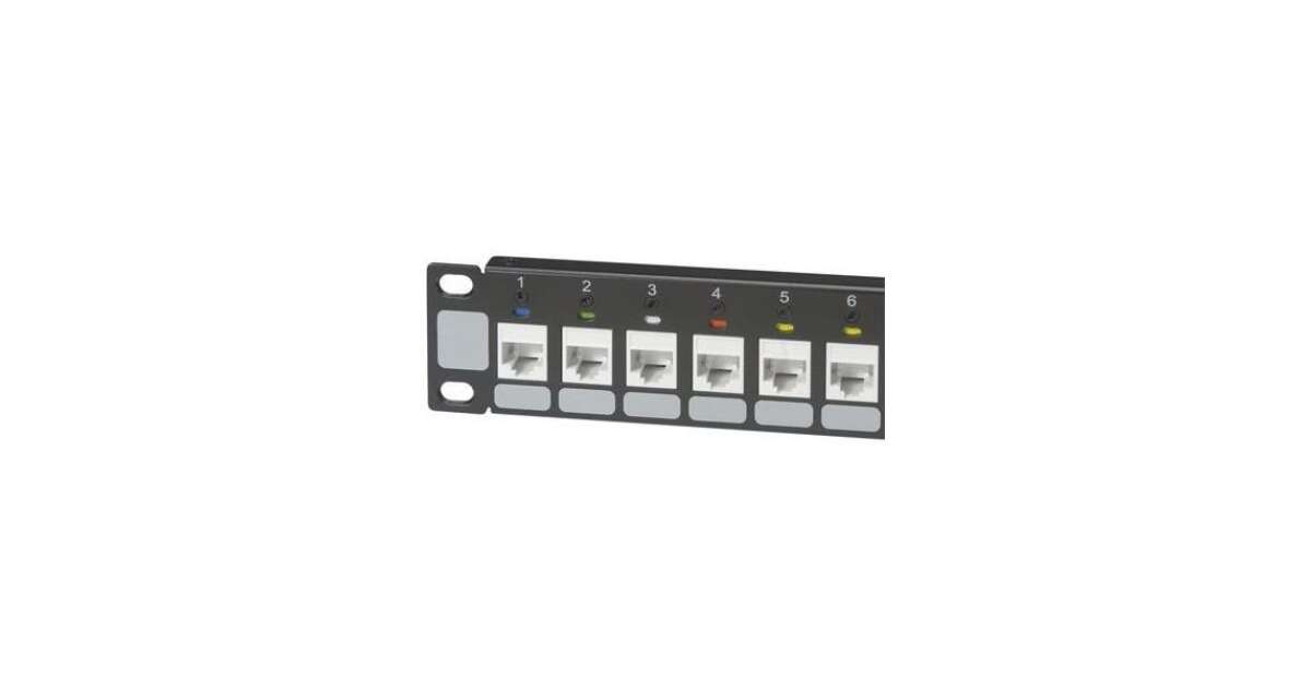 Legrand Patch panel STP 24 PORT 1U 19 fekete /632792/ modulok nélkül ...