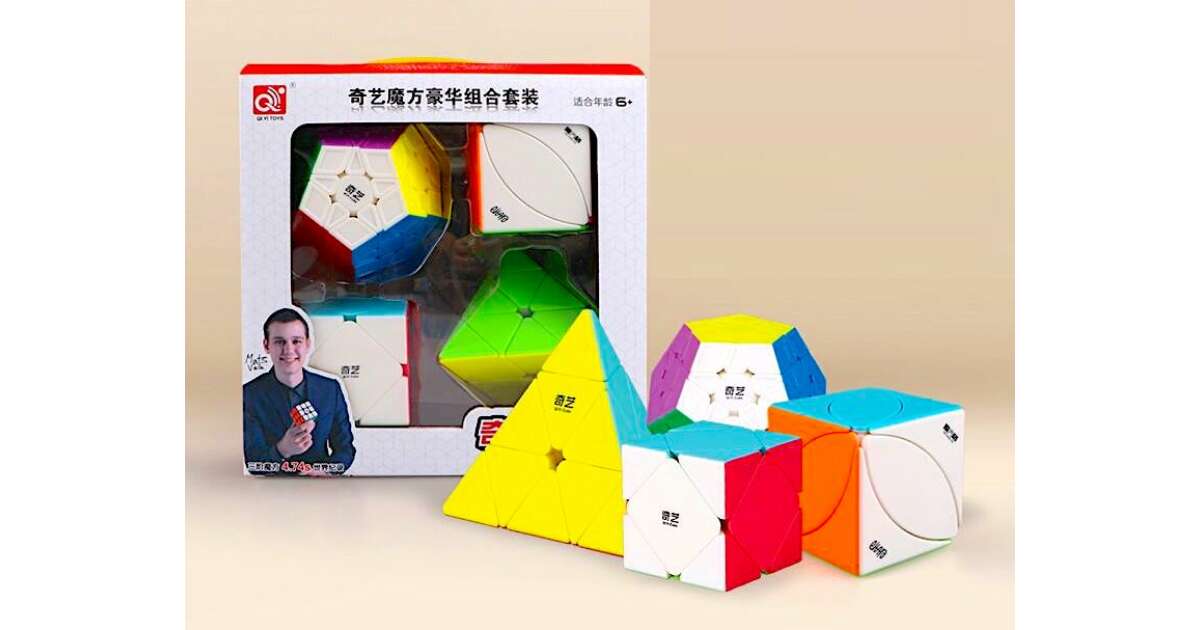 QiYi Luxurious Set E (Skewb, Pyraminx, Megaminx, Ivy Cube) profi ...