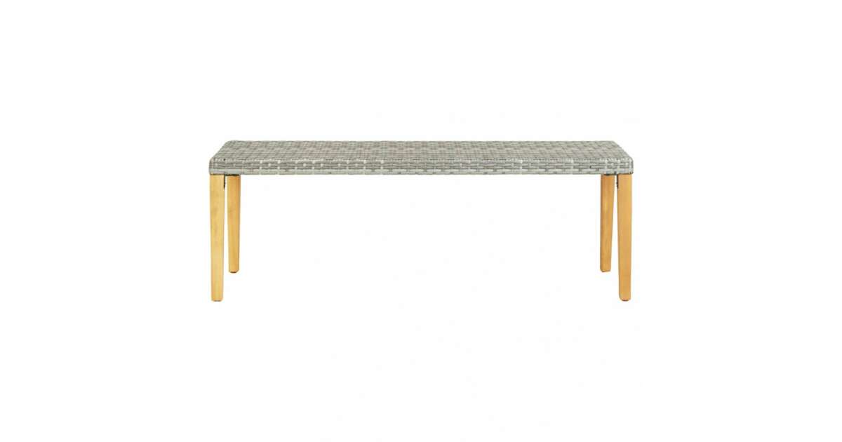 Szürke polyrattan kerti pad 80 cm (46487) | Pepita.hu