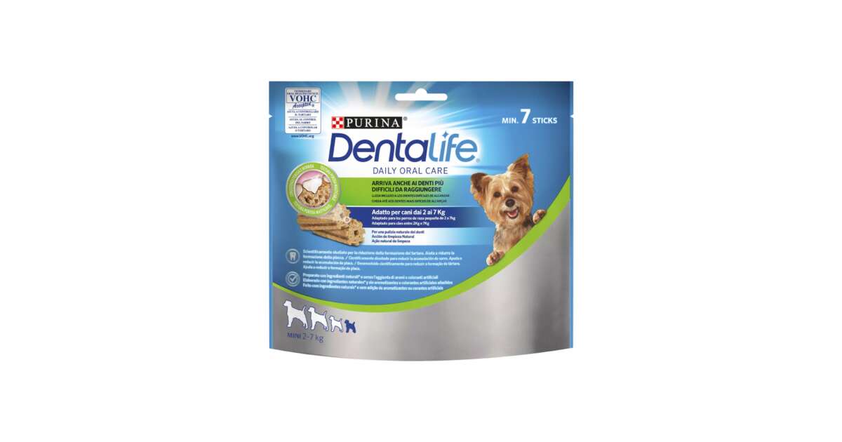 Dentalife Extra mini kutya 2-7 kg jutalomfalat 7 db-os 69 g | Pepita.hu