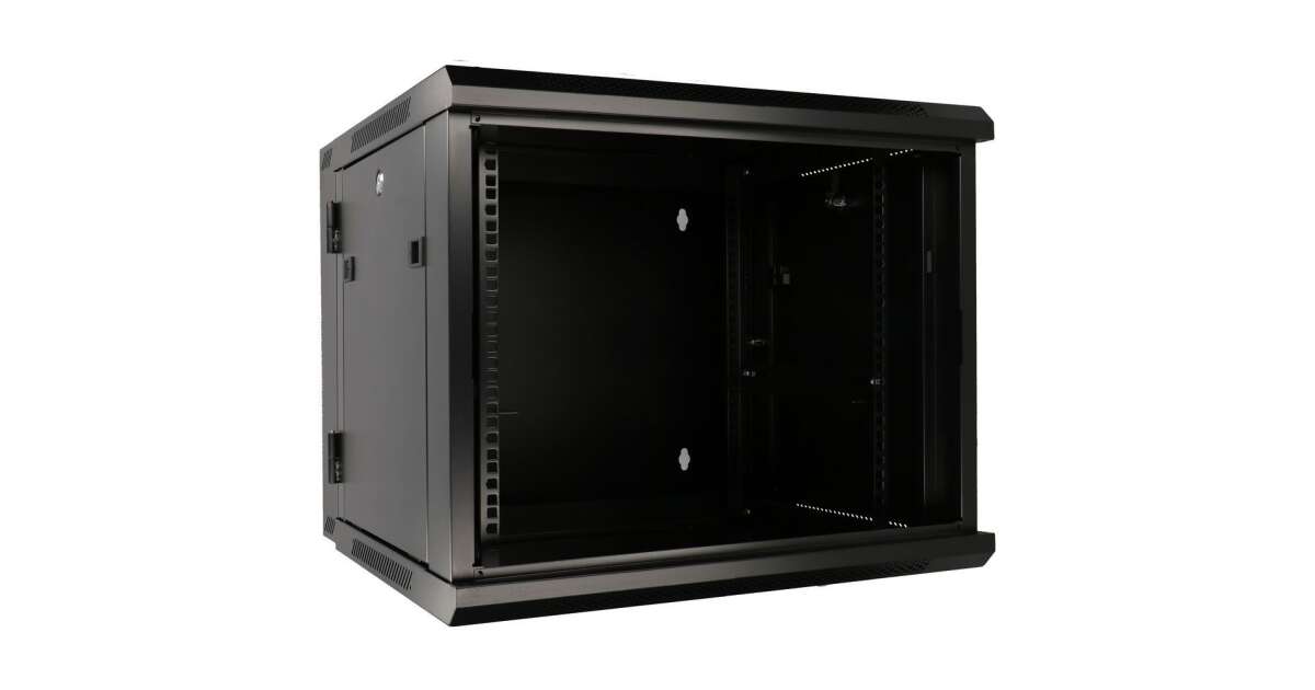 Extralink 19 Fali rack szekrény 12U 600x600mm - Fekete | Pepita.hu