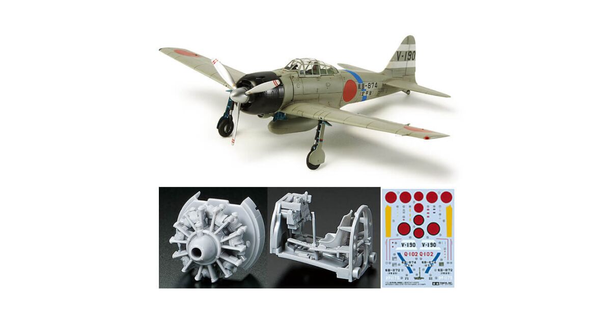 Tamiya Mitsubishi A6M3 Zero Fighter - Műanyag Modell - 1:72 | Pepita.hu
