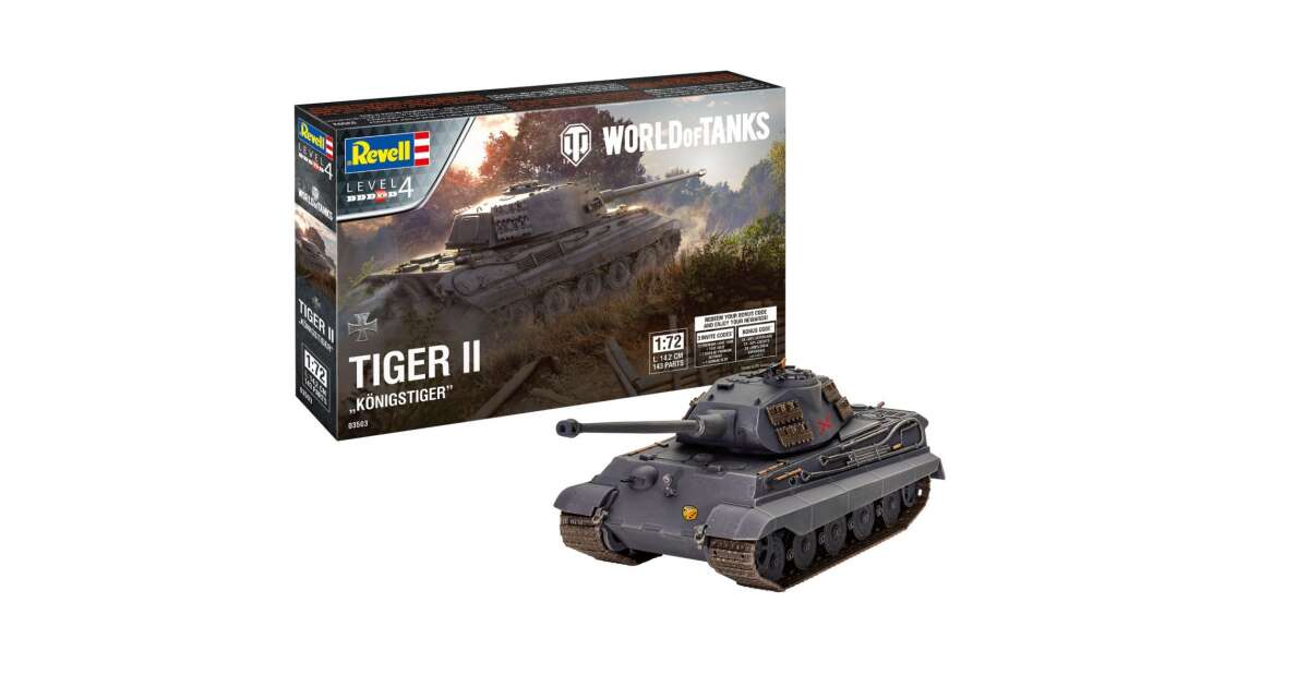 Revell Tank Tiger II Ausf. B Konigstiger World of Tanks műanyag modell ...