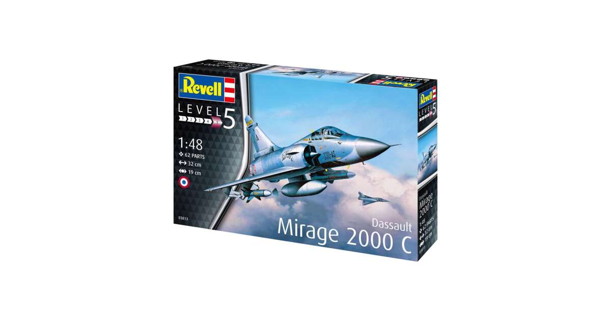 Revell 03813 Dassault Mirage 2000c vadászrepülőgép műanyag modell (1:48 ...