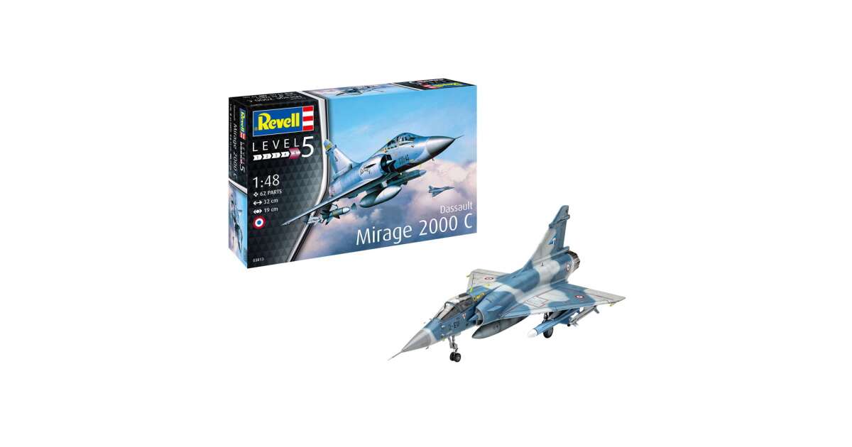 Revell 03813 Dassault Mirage 2000c vadászrepülőgép műanyag modell (1:48 ...