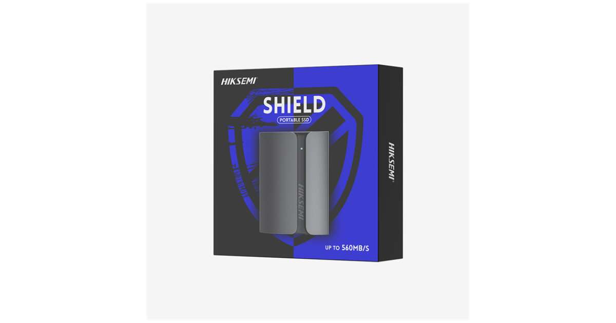 Hiksemi ssd hordozható usb 3.1/type-c "shield" 512gb t300s (hikvision) HS-ESSD-T300S 512G BLACK ...