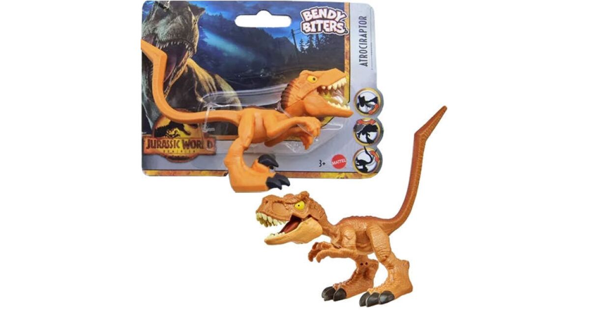 Jurassic World Bendy Biters Atrociraptor Figura - 9 cm | Pepita.hu