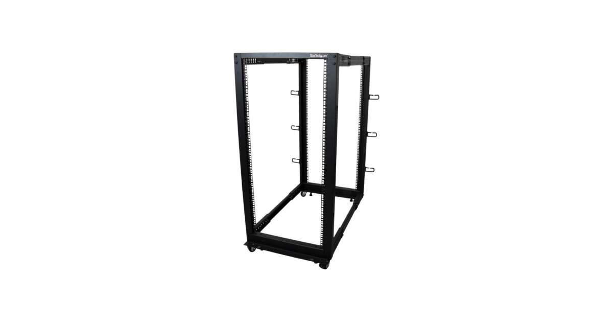 StarTech.com 25U Open Frame Server Rack - 4 Post Adjustable Depth (22 ...