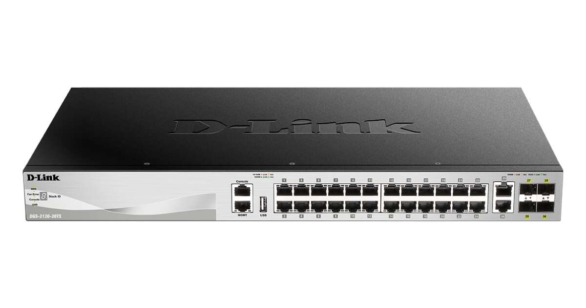 24 x porturi 10/100/1000BASE-T Switch Gigabit gestionabil Layer 3 cu 2 ...