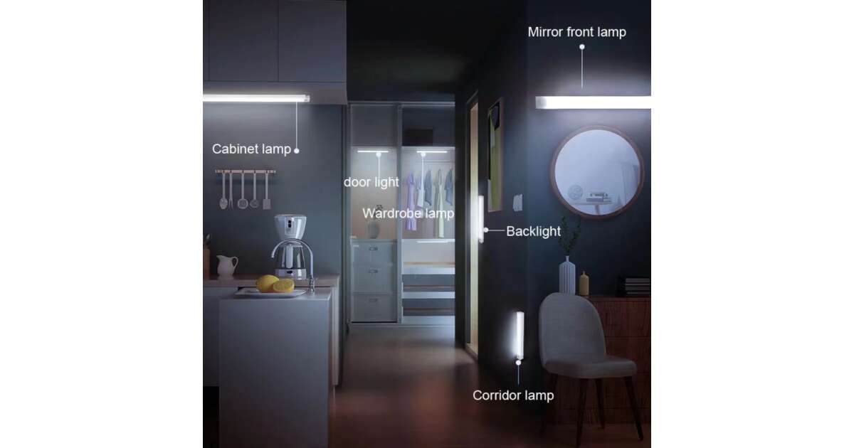 AOVO, LED lámpa 20cm, Intelligens LED lámpa vezeték nélküli ...