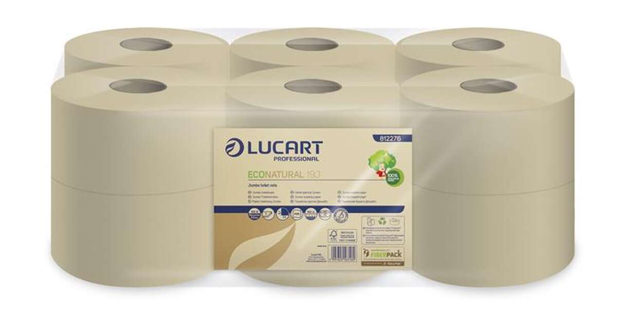 Lucart ECO Natural Mini hartie igienica publica 19cm 160m 2 straturi 12 ...