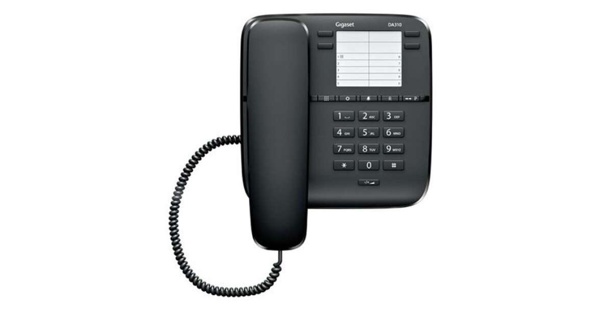 TELEFON készülék, vezetékes SIEMENS Gigaset DA310 FEKETE | Pepita.hu