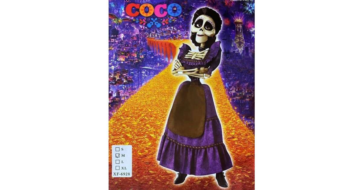 PIXAR COCO MAMA IMELDA jelmez szett L-ES MÉRET | Pepita.hu