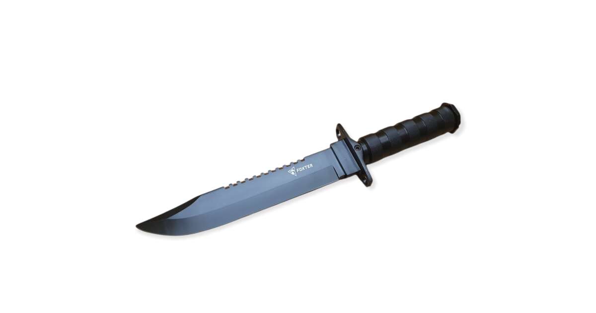 Taktikai túlélő kés Rambo Finka Foxter, 35 cm, tok, fekete | Pepita.hu