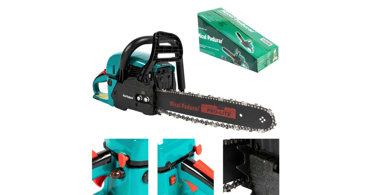 Drujba Micul Padurar 5200 52CC 2.9CP 2 lame 16'' si 2 lanturi, pornire ...