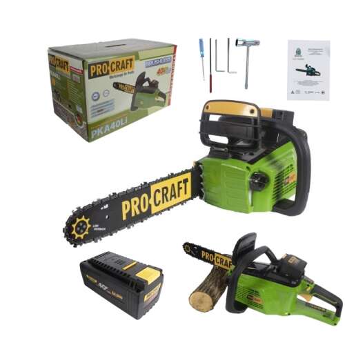 Akkumulátoros láncfűrész Procraft PKA 40LI, Li-ion, 40 V, 4,0 Ah, 5000 ...