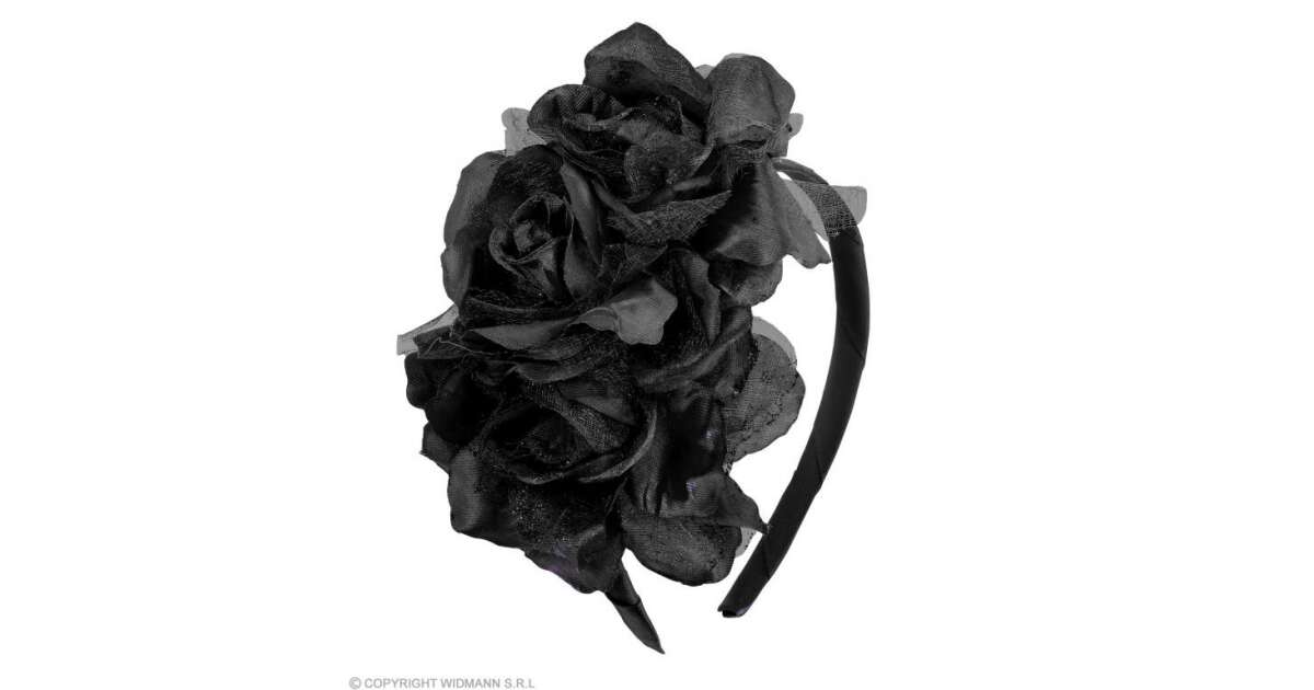 Hajpánt 3 fekete csillogó rózsával | Pepita.hu