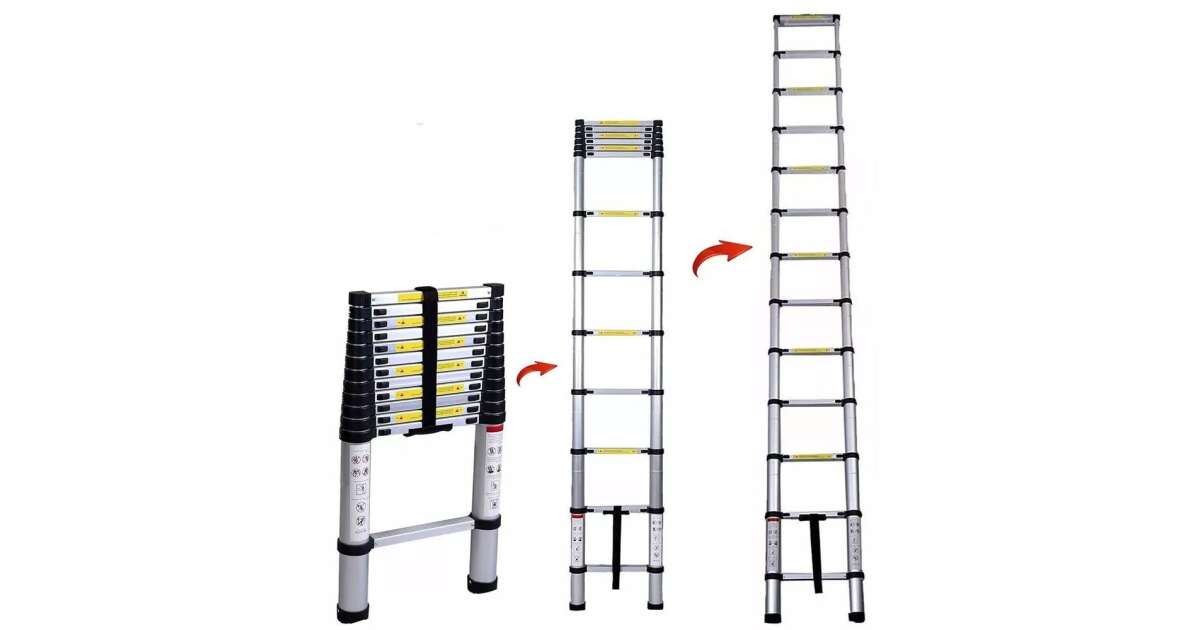 Teleszkópos Alumínium Létra Univerzális 3.8 méteres max 150 kg | Pepita.hu