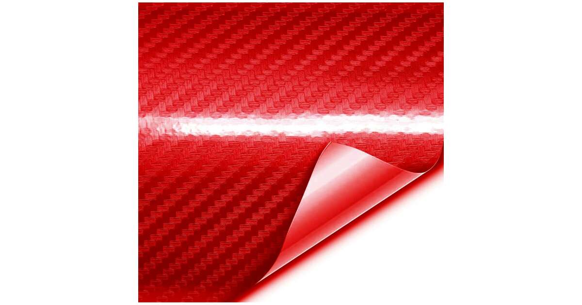 Folie colantare auto Carbon 5D Lacuit Rosu (3,0m x 1,52m) | Pepita.com