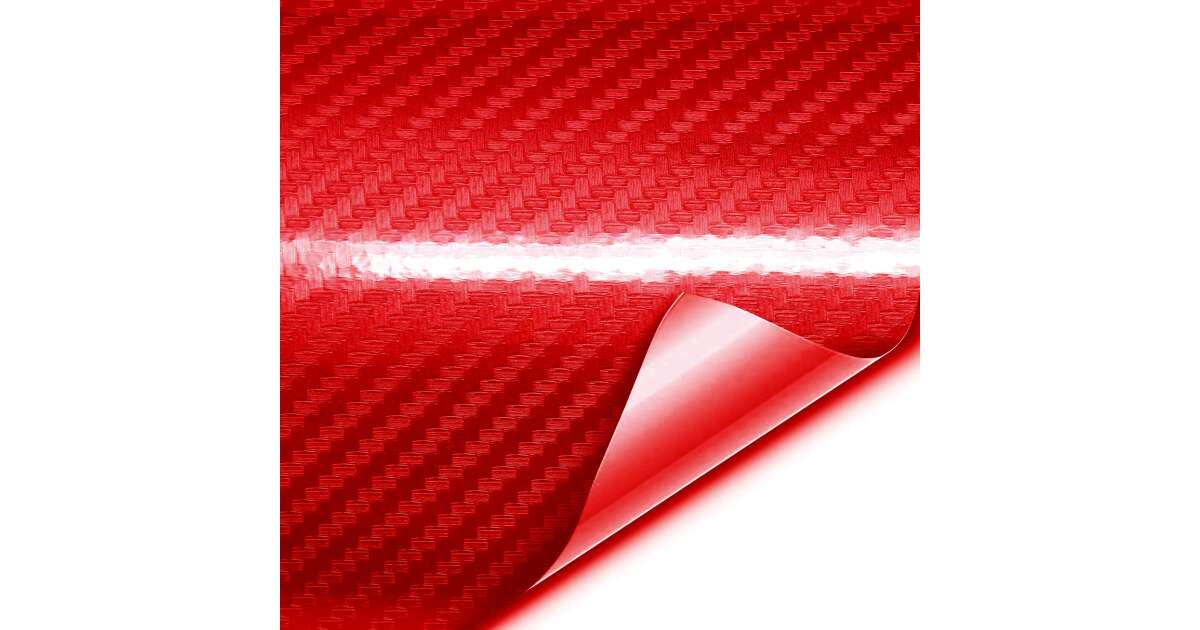 Folie colantare auto Carbon 5D Lacuit Rosu (3,0m x 1,52m) | Pepita.com