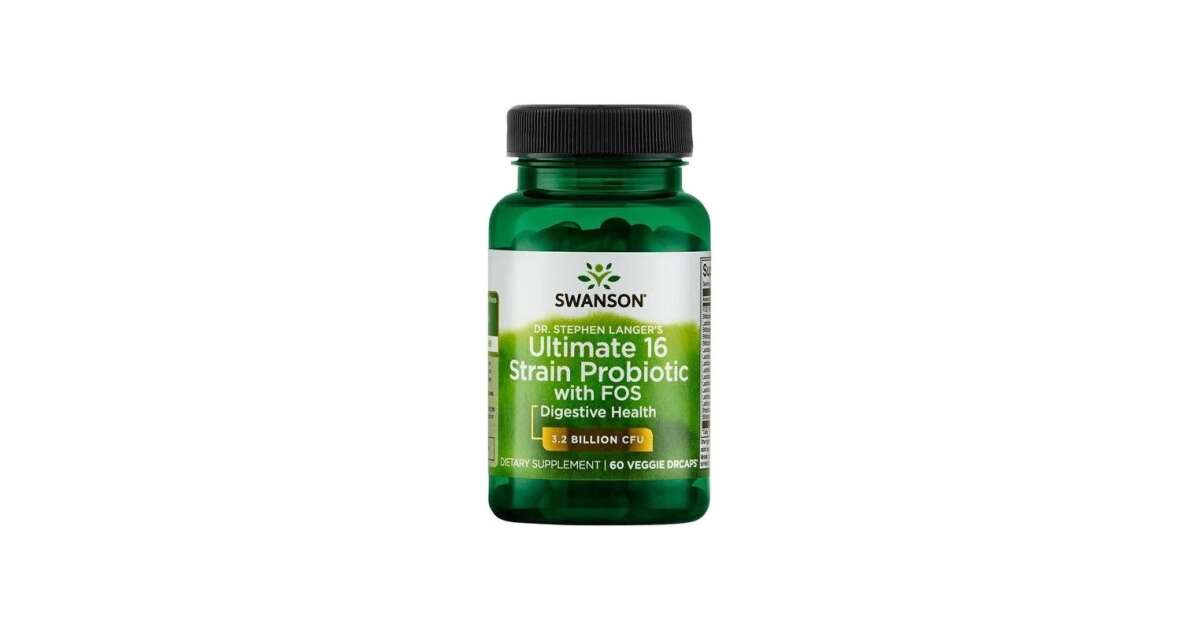 Ultimate 16 Strain Probiotic + Fos 60 Capsule, Swanson | Pepita.com