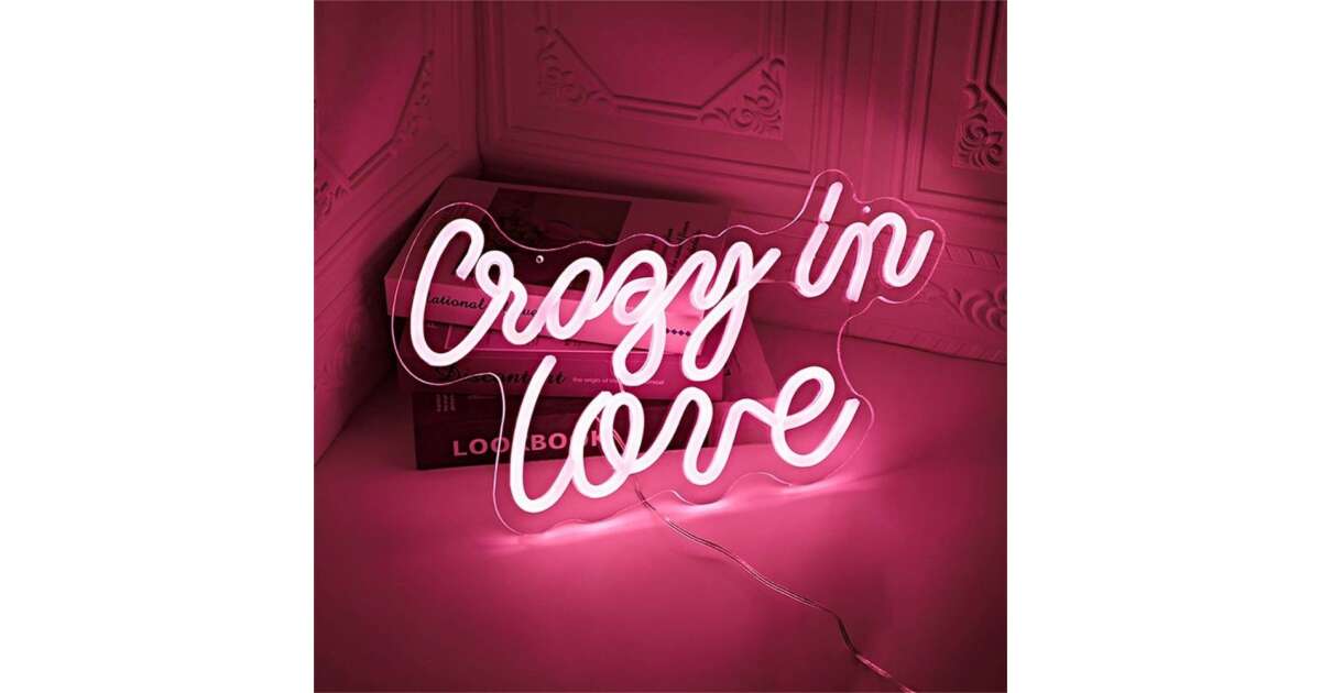 Wanxing "Crazy In Love" feliratú LED neonlámpa | Pepita.hu