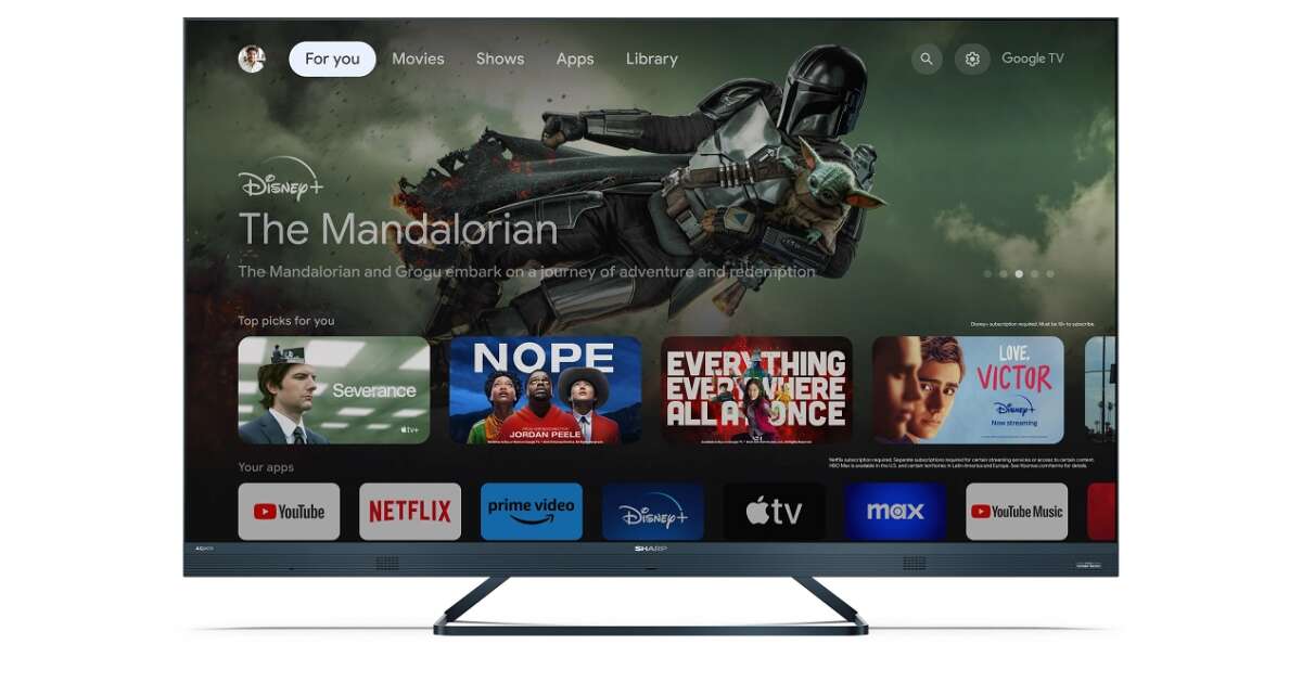 SHARP 65FQ5EG 164cm 4K UHD 144Hz Quantum Dot Sharp Google TV cu difuzoare Harman Kardon | Pepita.com