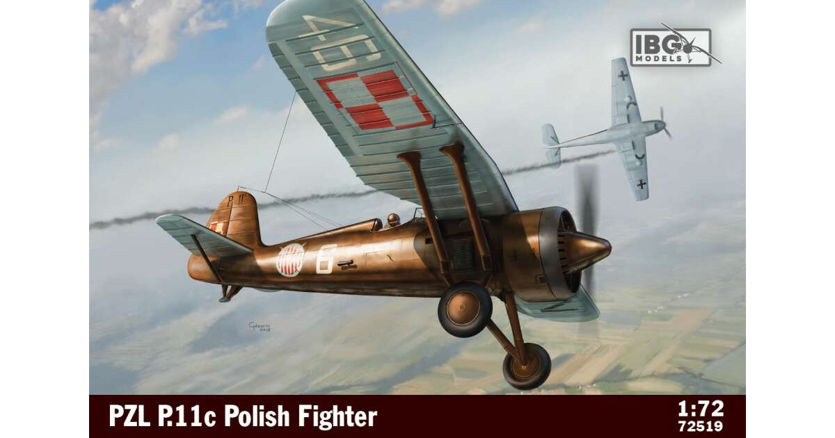 IBG Models PZL P.11c Polish Fighter Plane vadászrepülőgép műanyag ...
