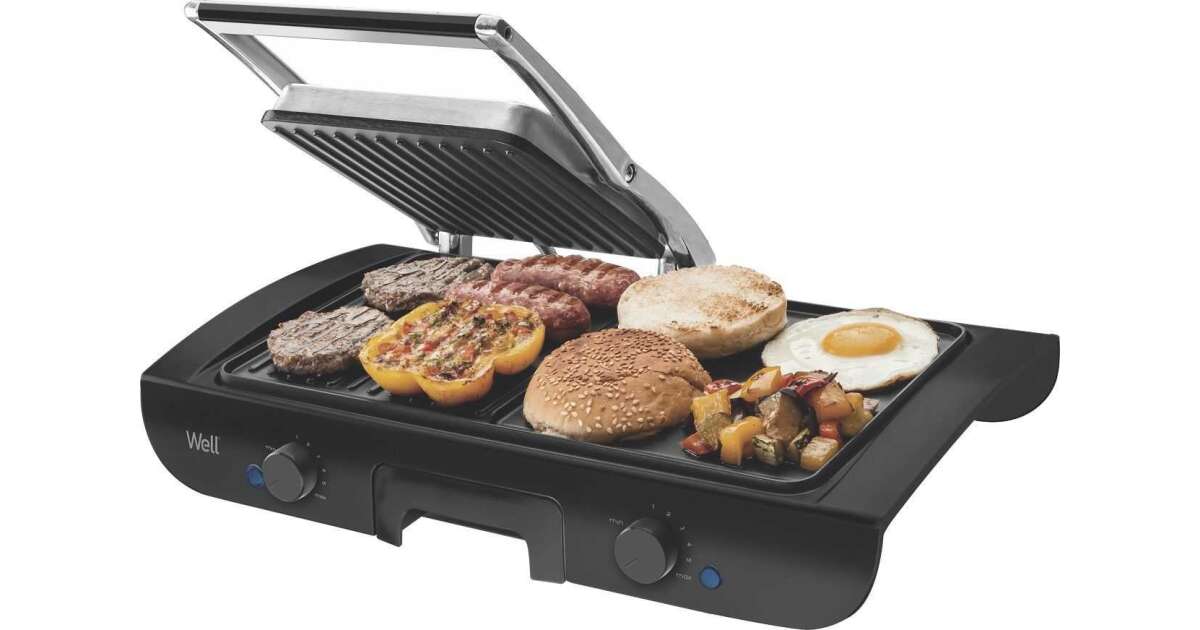 Well GRILL-GOURMET-WL Asztali grill és kontaktgrill kettő az egyben ...