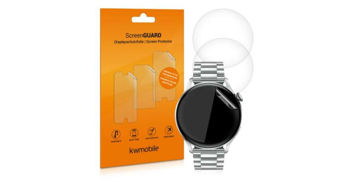 Set 3 Folii protectie pentru Huawei Watch 3 Pro / Watch 3, kwmobile ...