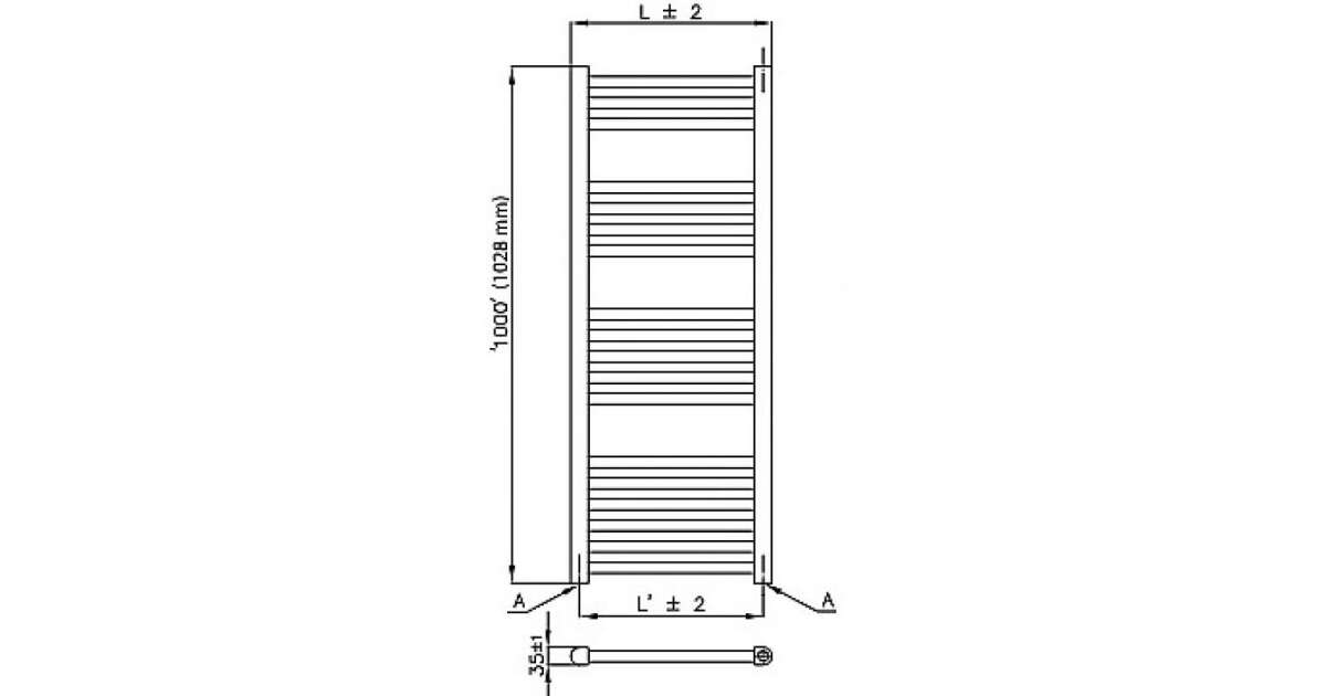 Bagno Line Törölközőszárítós Csőradiátor - 60x100 cm | Pepita.hu
