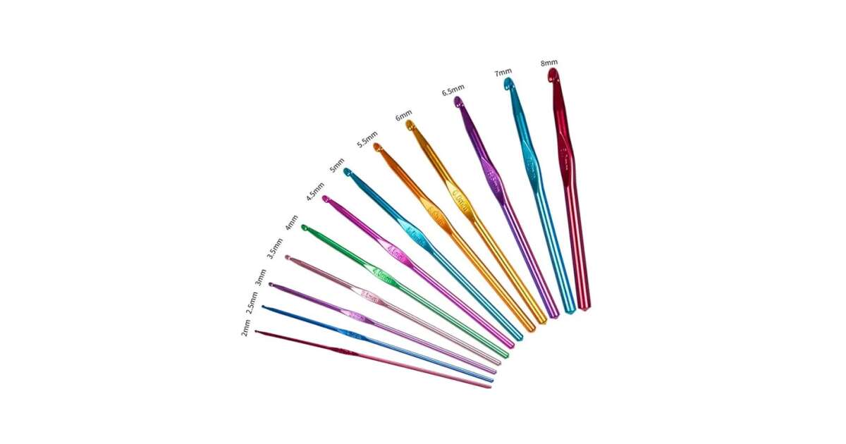 Színes Alumínium Horgolótű Készlet - 12 db (2-8 mm) | Pepita.hu