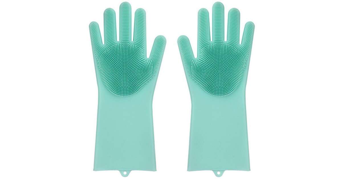 Silicone Dishwashing Gloves with Cleaning Flaps | Pepita.com