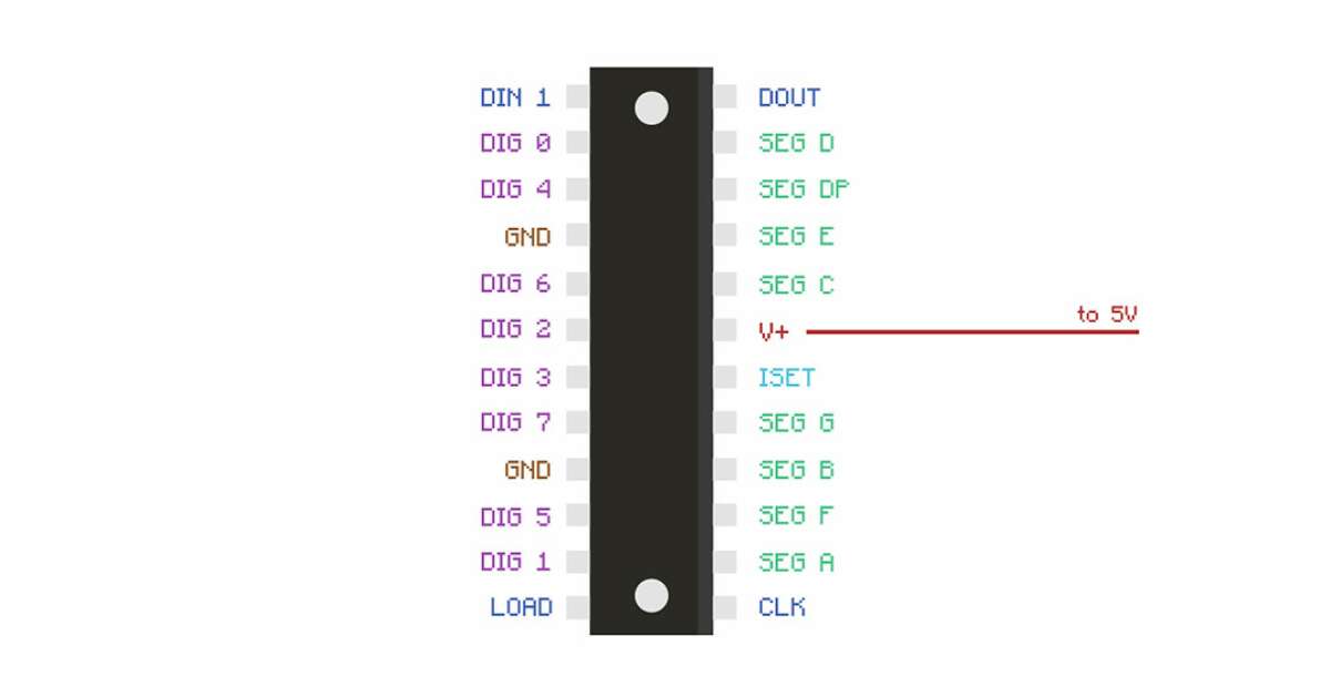 MAX7219CNG LED mátrix meghajtó IC (8*8 vagy 8 dn 7 szegmenses) | Pepita.hu