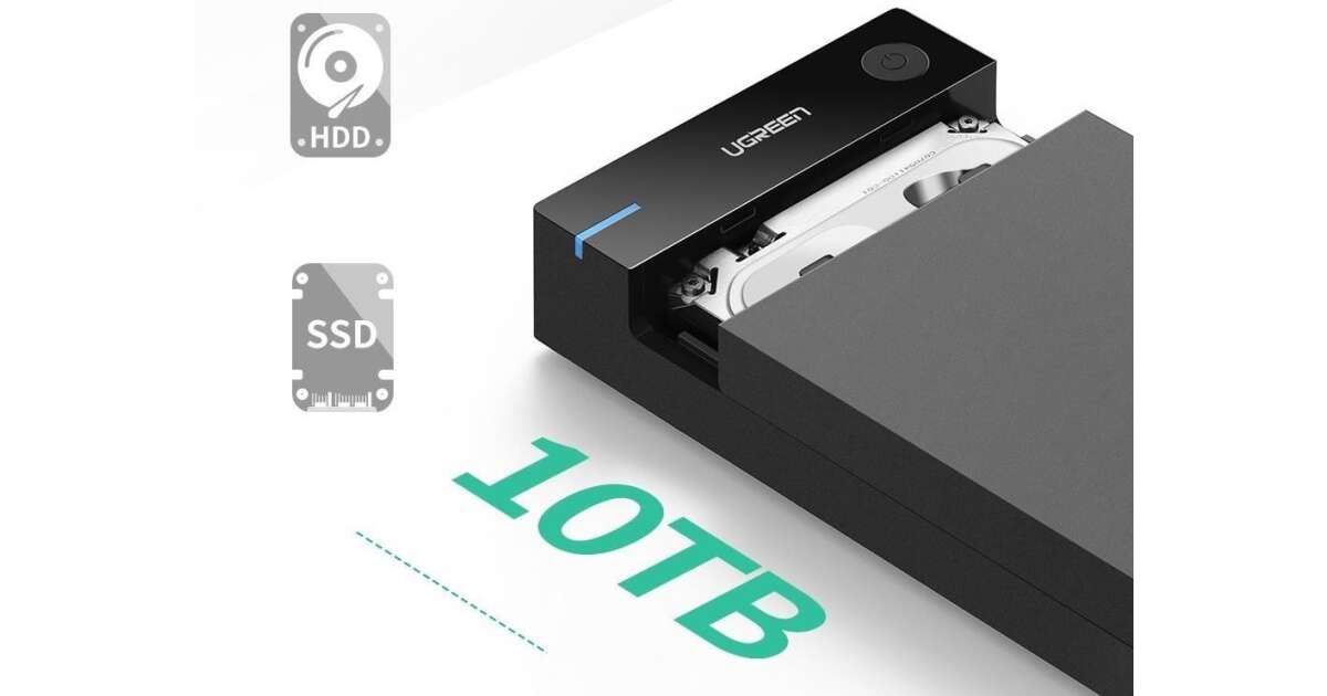 UGREEN 50422 2.5 USB 3.0 Külső HDD ház - Fekete (50422) | Pepita.hu