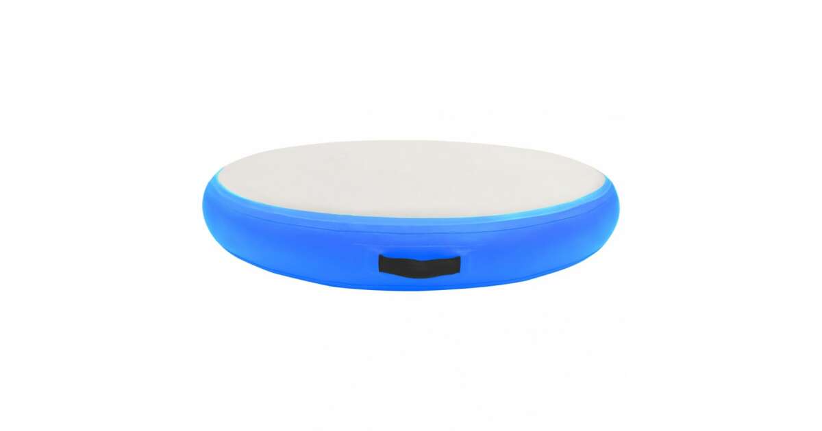 Kék PVC felfújható tornamatrac pumpával 100 x 100 x 10 cm | Pepita.hu