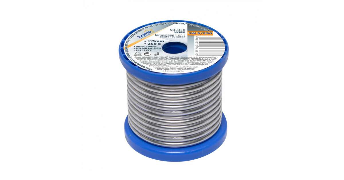 Forrasztó ón, 3 mm, 250 g | Pepita.hu