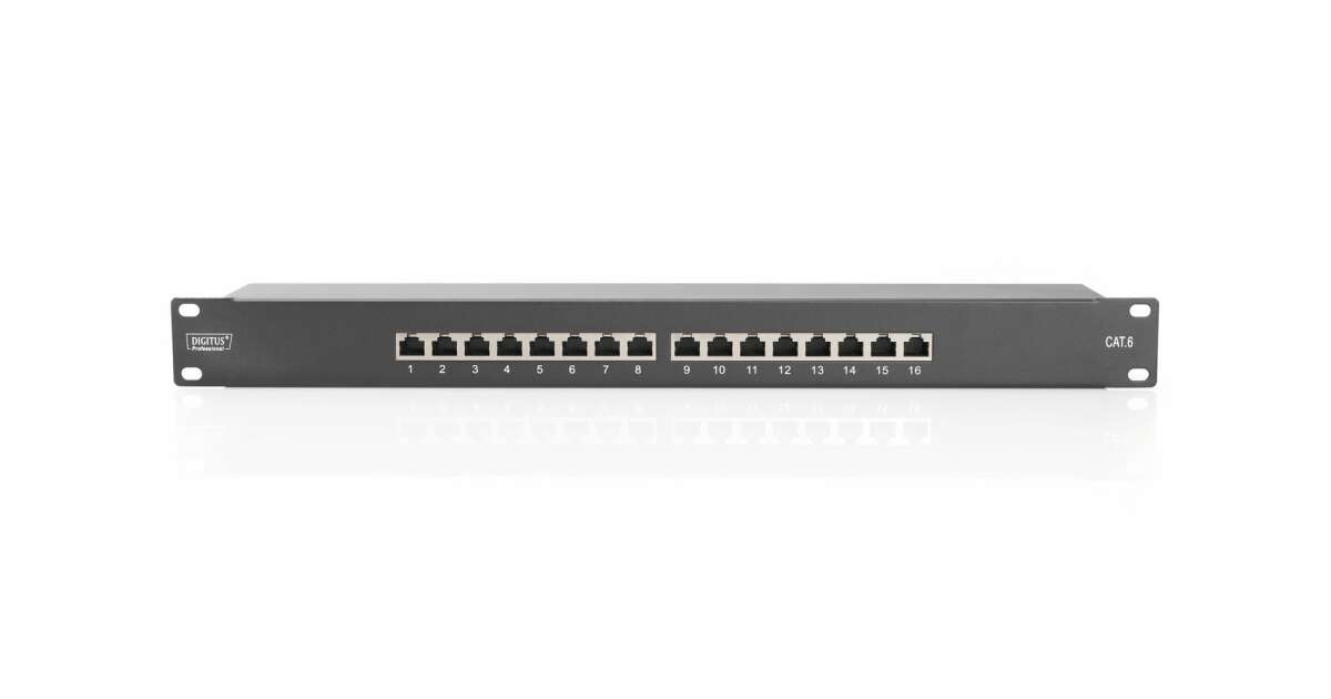 Digitus 16-port Patch Panel 1U Black DN-91616S-B | Pepita.hu