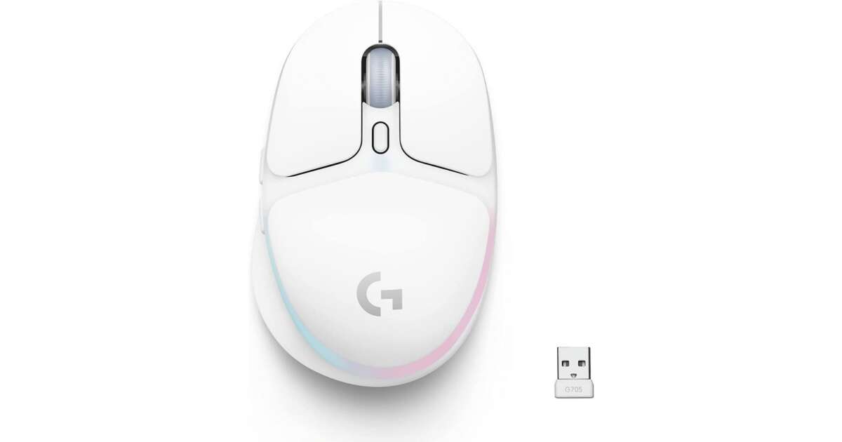 Logitech G705 Wireless RGB Gaming Mouse White 910-006367 | Pepita.hu