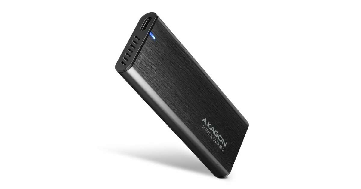 AXAGON EEM2-SB2 SuperSpeed+ USB-C - M.2 NVMe & SATA SSD RAW box EEM2 ...