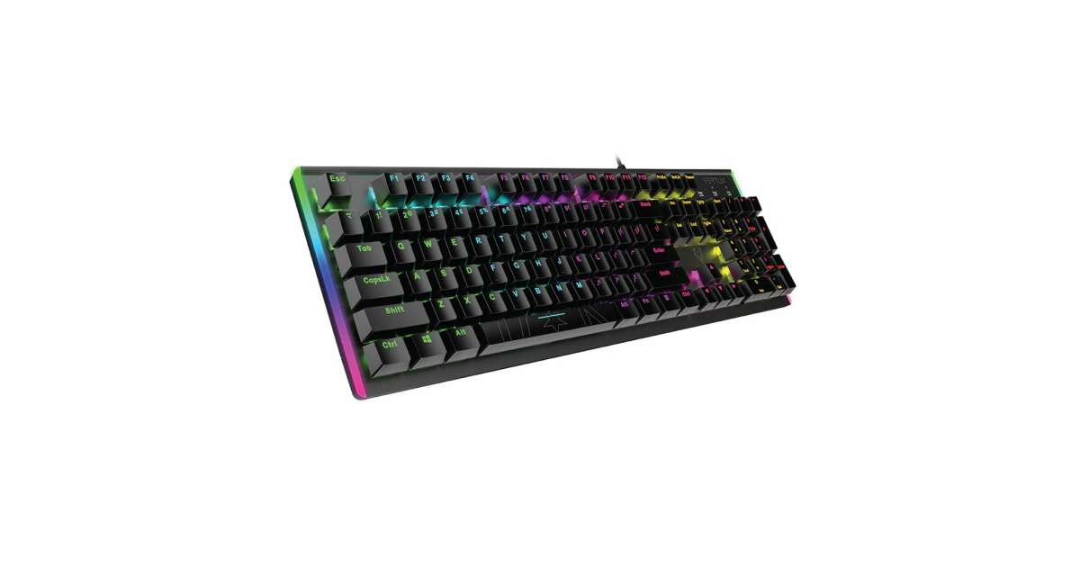 VERTUX Commando RGB Mechanical Gaming Keyboard Black US TASCOMANDO ...