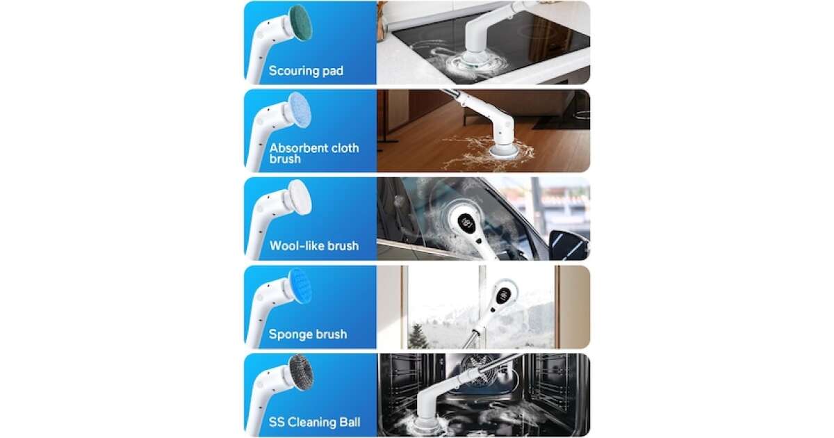 Elektrische rotierende Bürste zum Reinigen von Küche, Bad, Boden ...