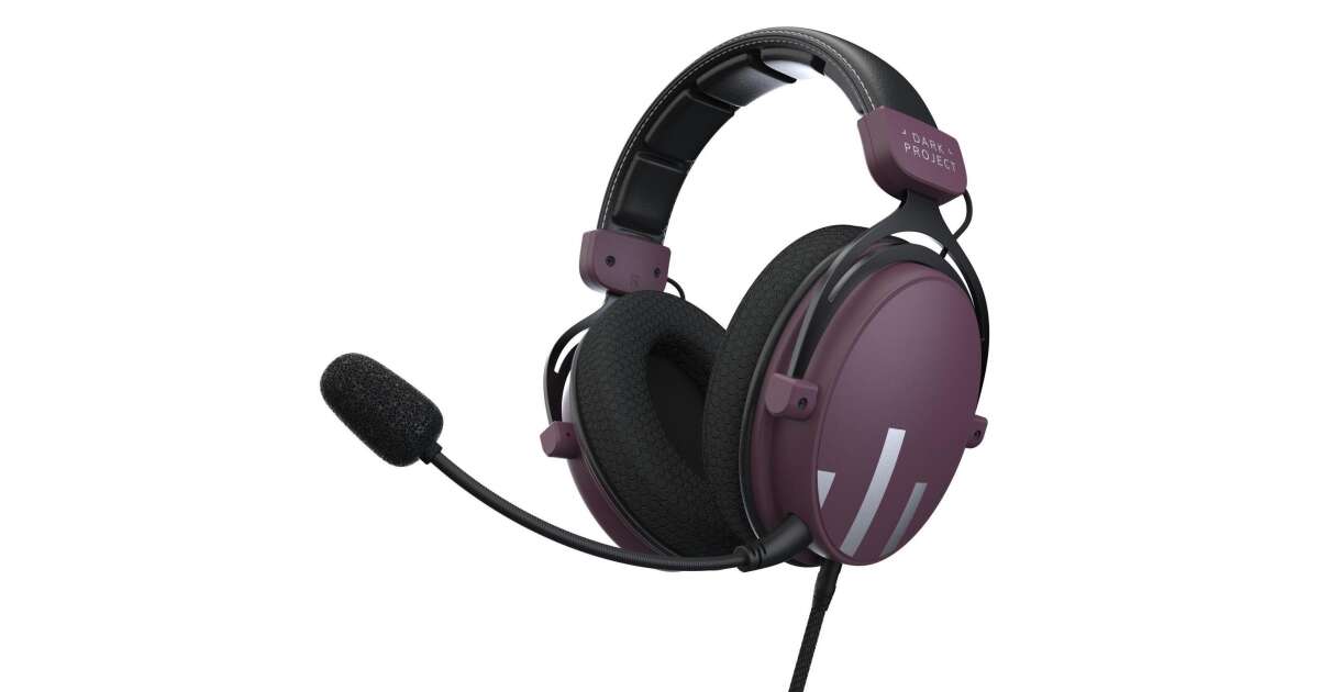 Dark Project HS-4 One Wired ezetékes Gaming Headset - Fekete/Lila | Pepita.hu