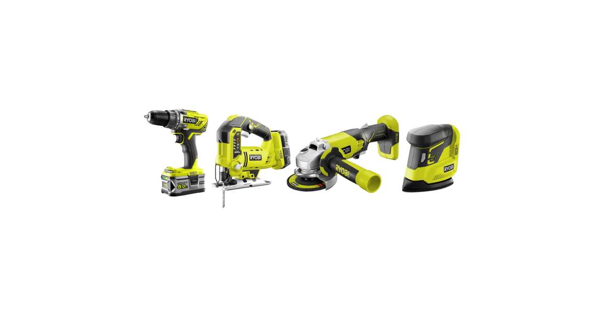 Ryobi R18CK4B-252S 18V Akkumulátoros szerszámkészlet + 2x 5Ah Akku ...