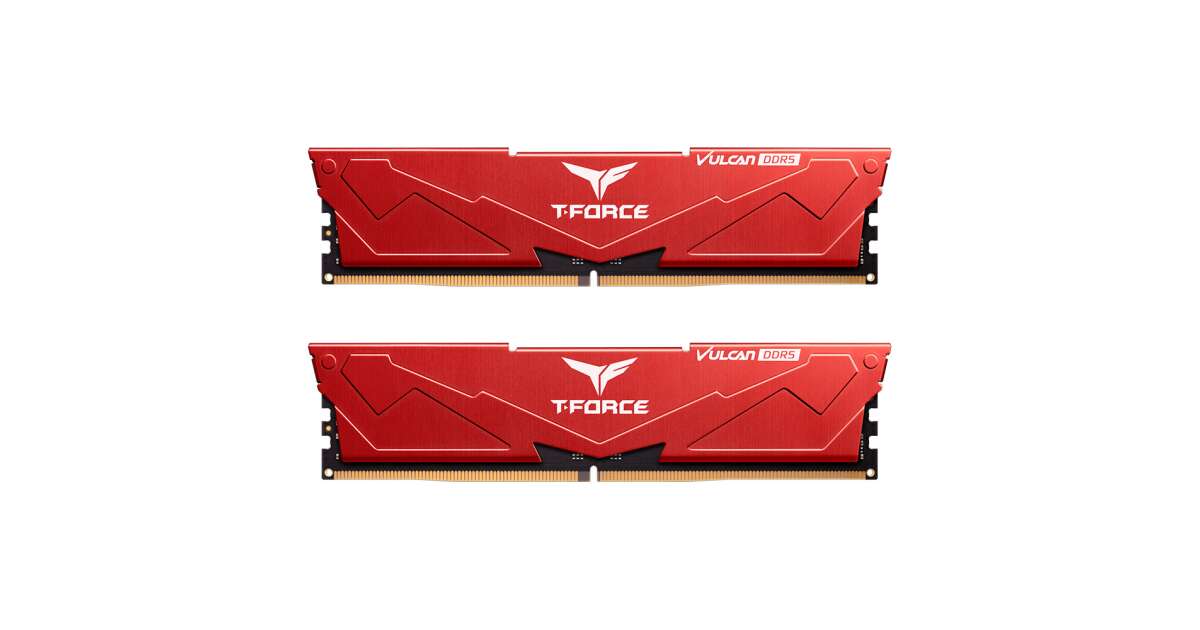 TeamGroup 64GB / 5200 T-Force Vulcan Red DDR5 RAM KIT (2x32GB) | Pepita.hu